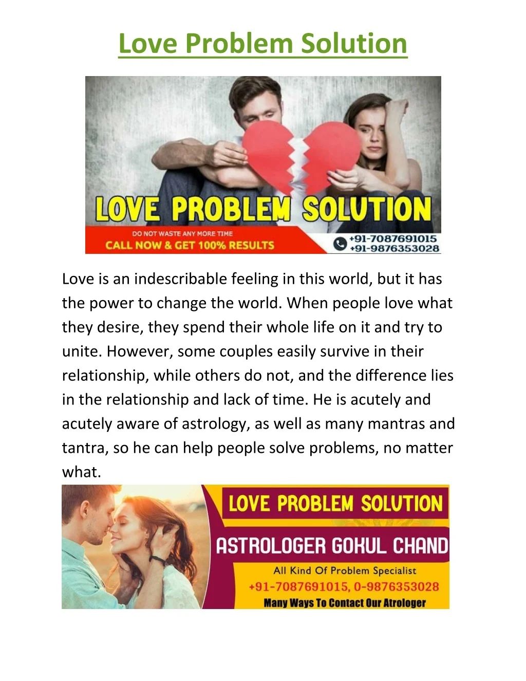 PPT - Real Love Problem Solution | Get Solve Your Problem 91-7087691015 ...