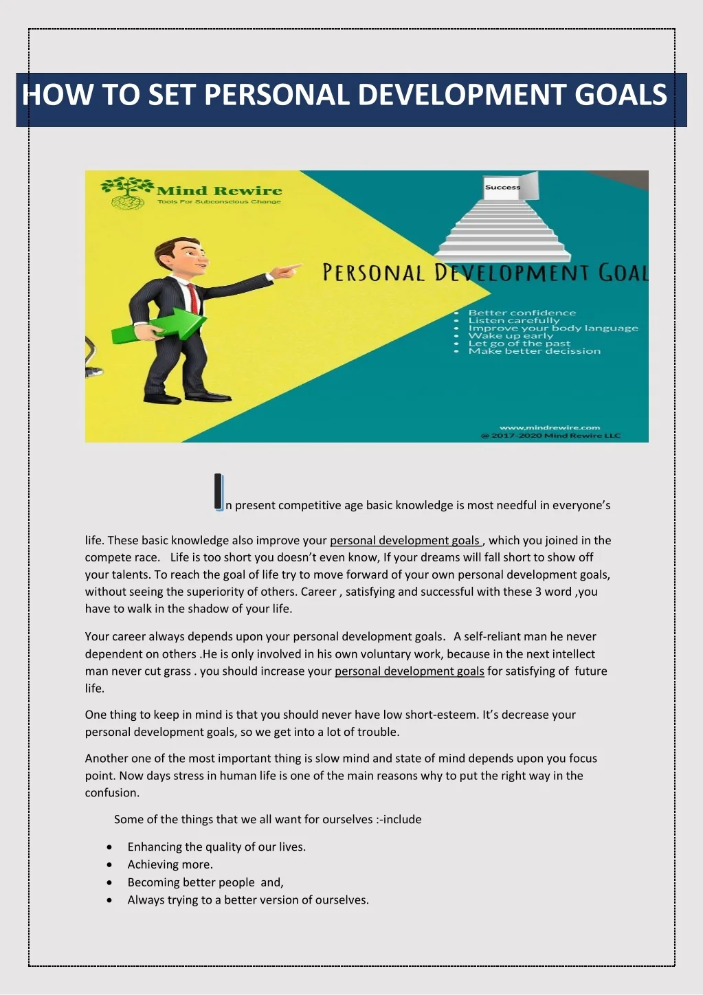 PPT - HOW TO SET PERSONAL DEVELOPMENT GOALS PowerPoint Presentation ...