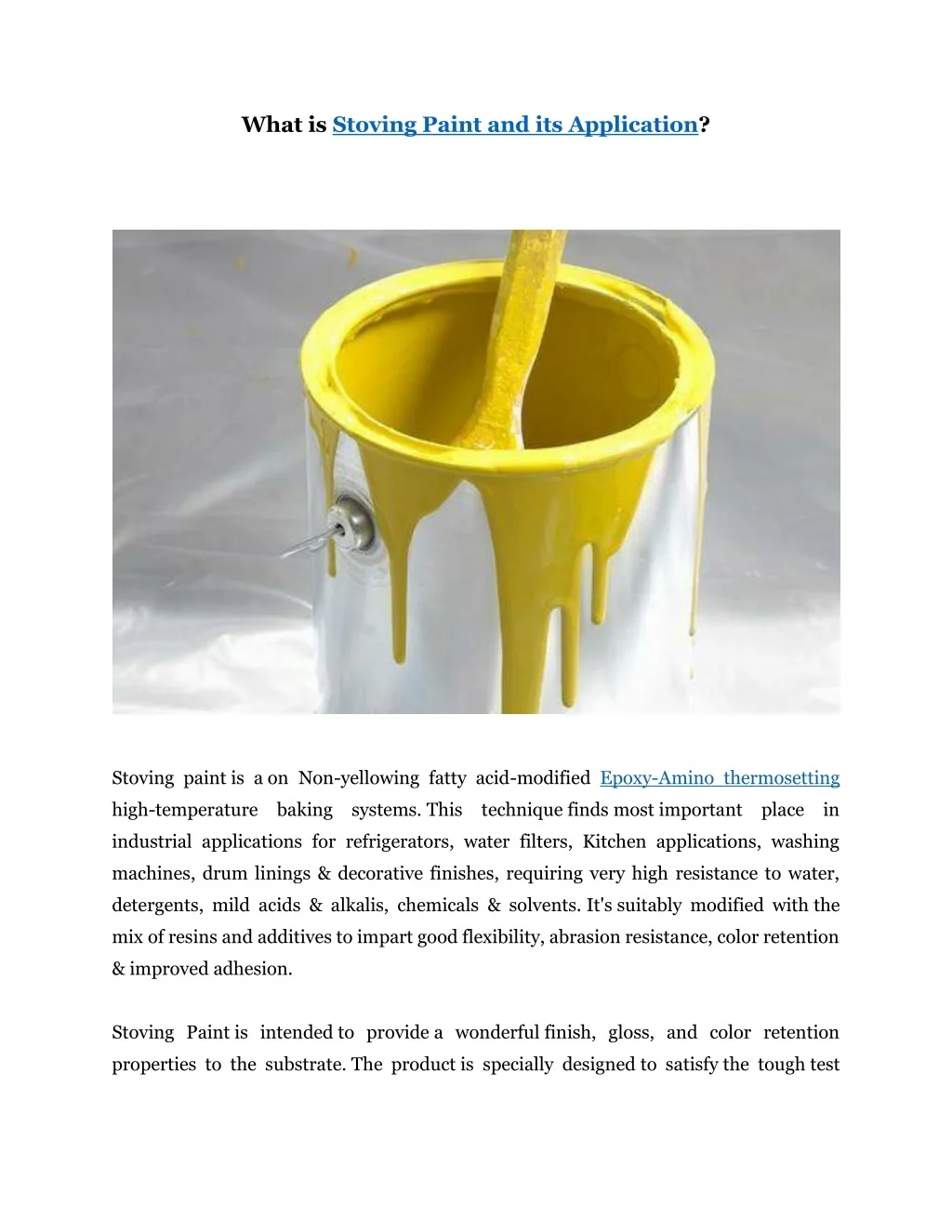 PPT - What is Stoving Paint and its Application? PowerPoint ...