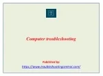 PPT - Maintaining and Troubleshooting Computer Systems PowerPoint ...
