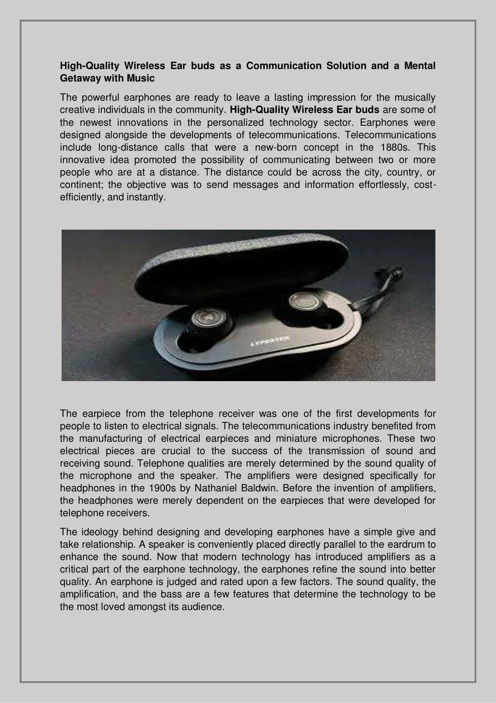 PPT - High quality wireless earbuds by Lypertek PowerPoint Presentation ...