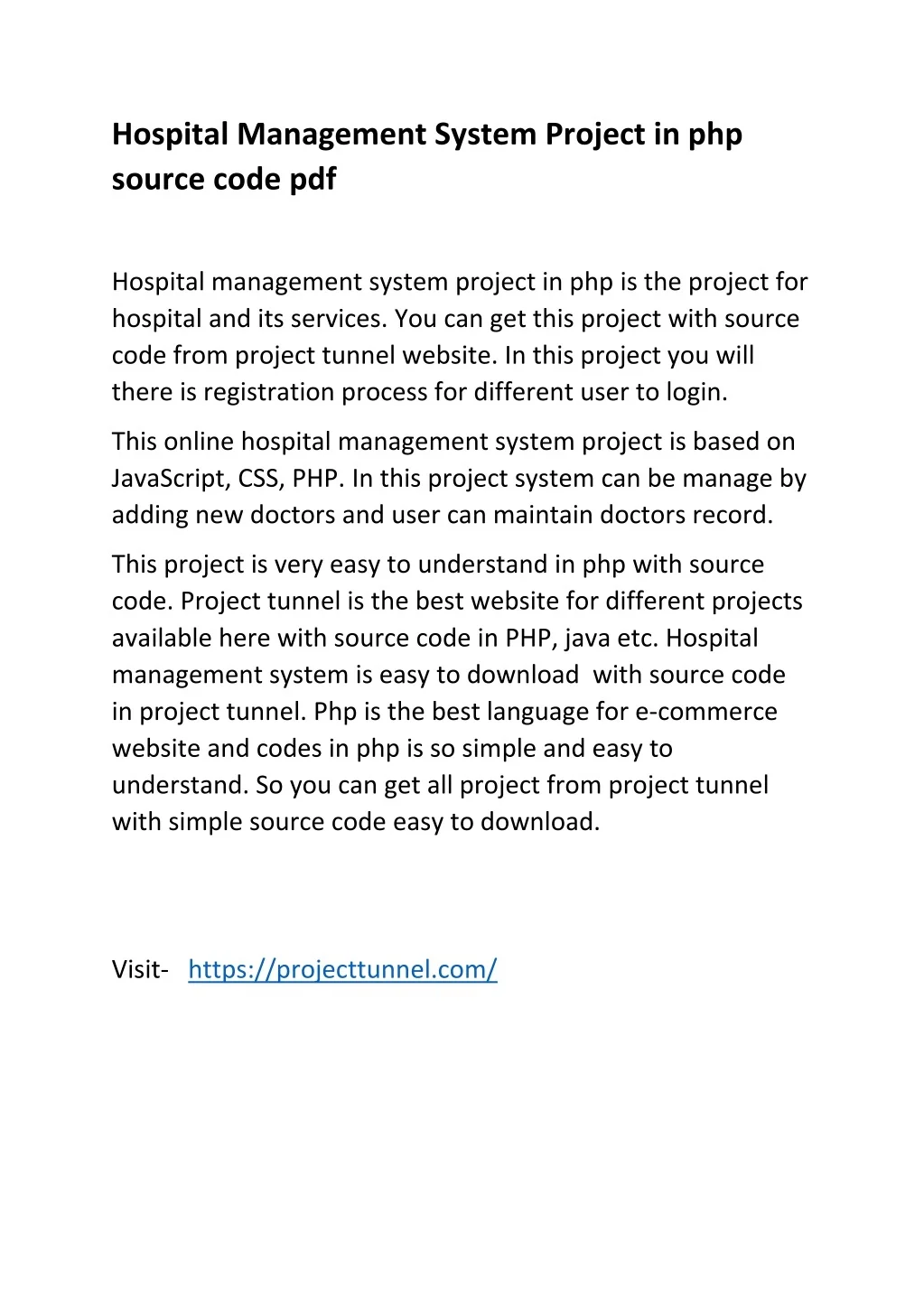 PPT - Hospital Management System Project in php source code pdf ...