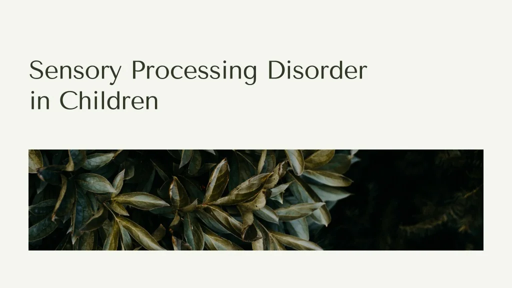 PPT - Sensory Processing Disorder in Children PowerPoint Presentation ...