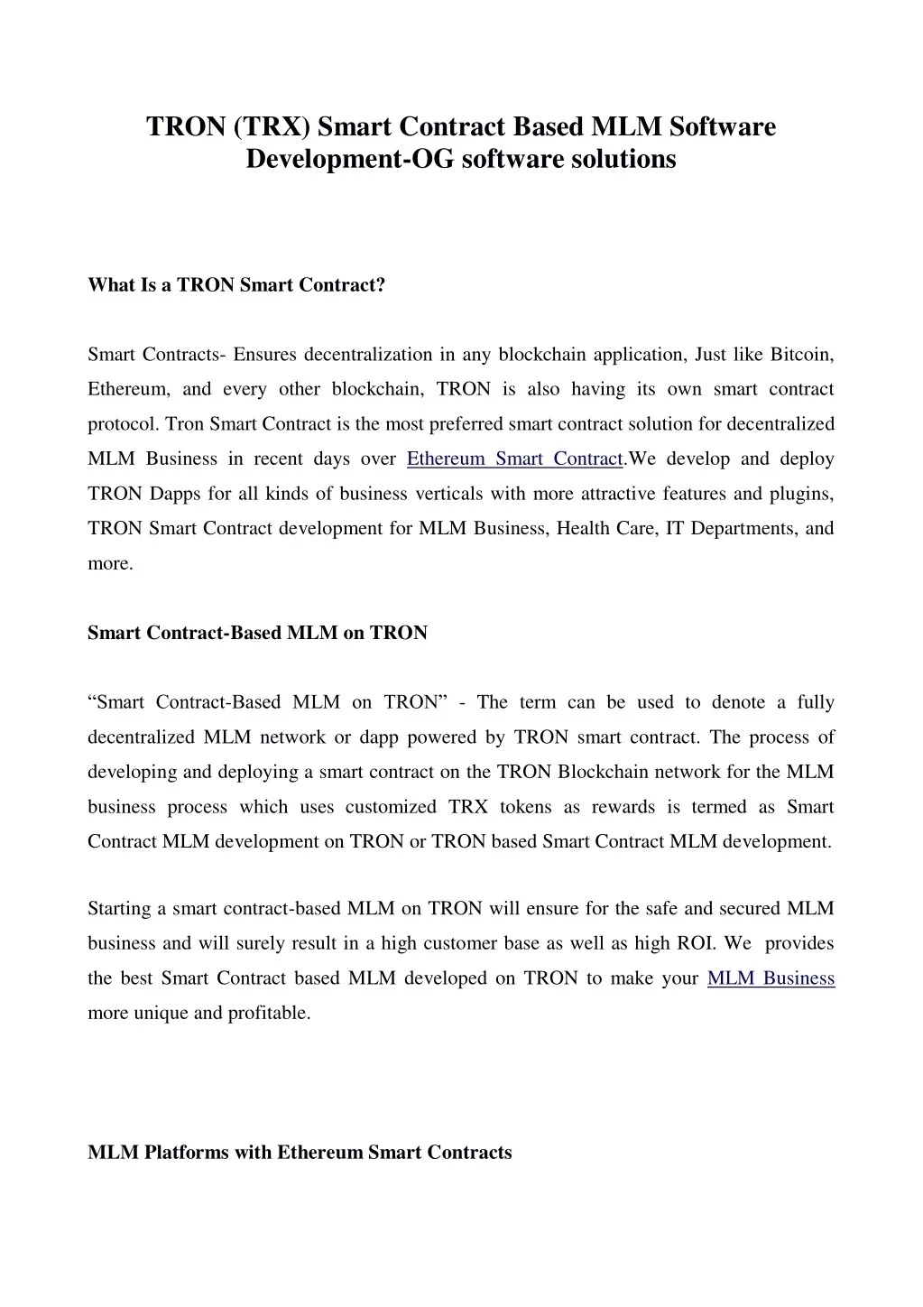 PPT - TRON (TRX) Smart Contract Based MLM Software Development-OG ...