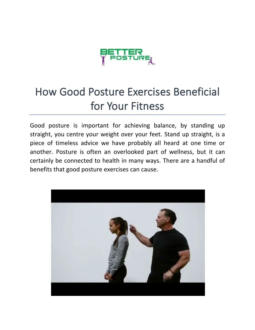 PPT - How Good Posture Exercises Beneficial for Your Fitness PowerPoint ...