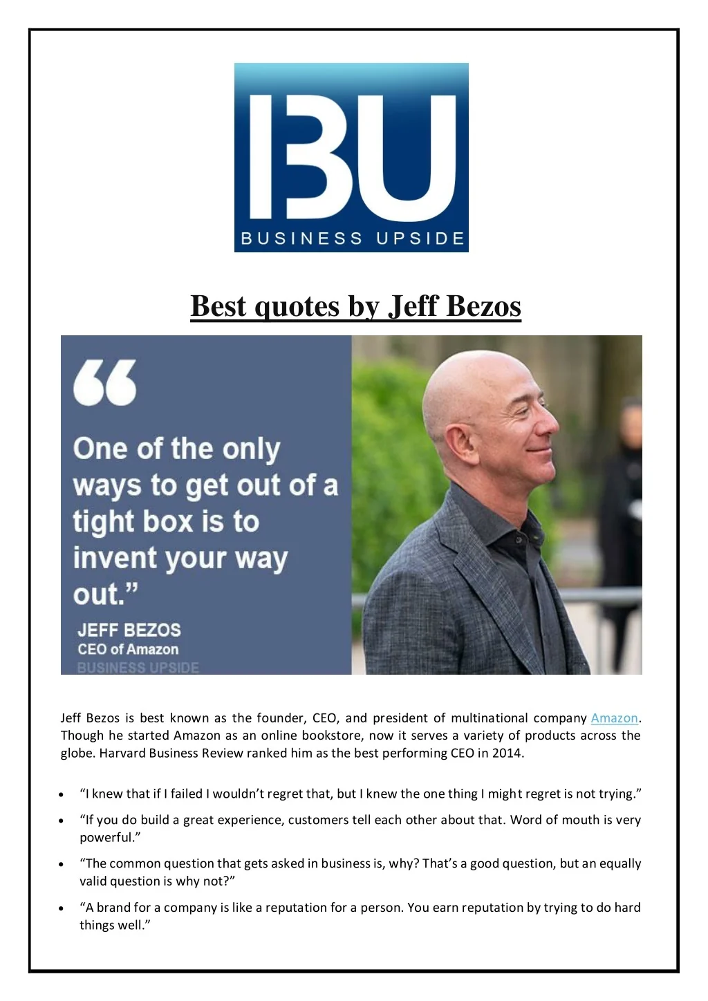 PPT - Best quotes by Jeff Bezos PowerPoint Presentation, free download ...