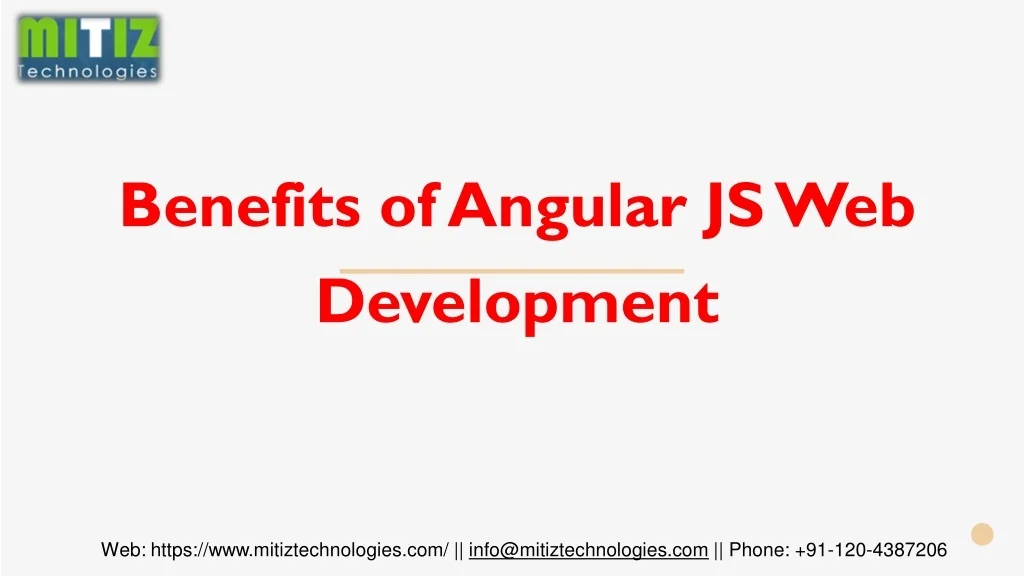 PPT - Benefits of Angular JS Web Development PowerPoint Presentation ...
