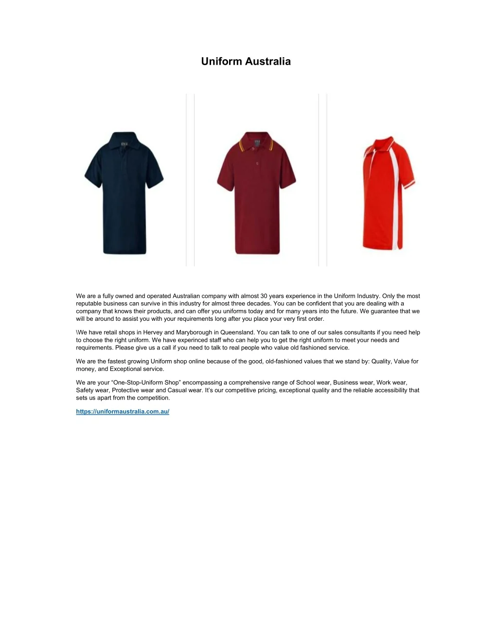 PPT - Uniform Australia PowerPoint Presentation, free download - ID ...
