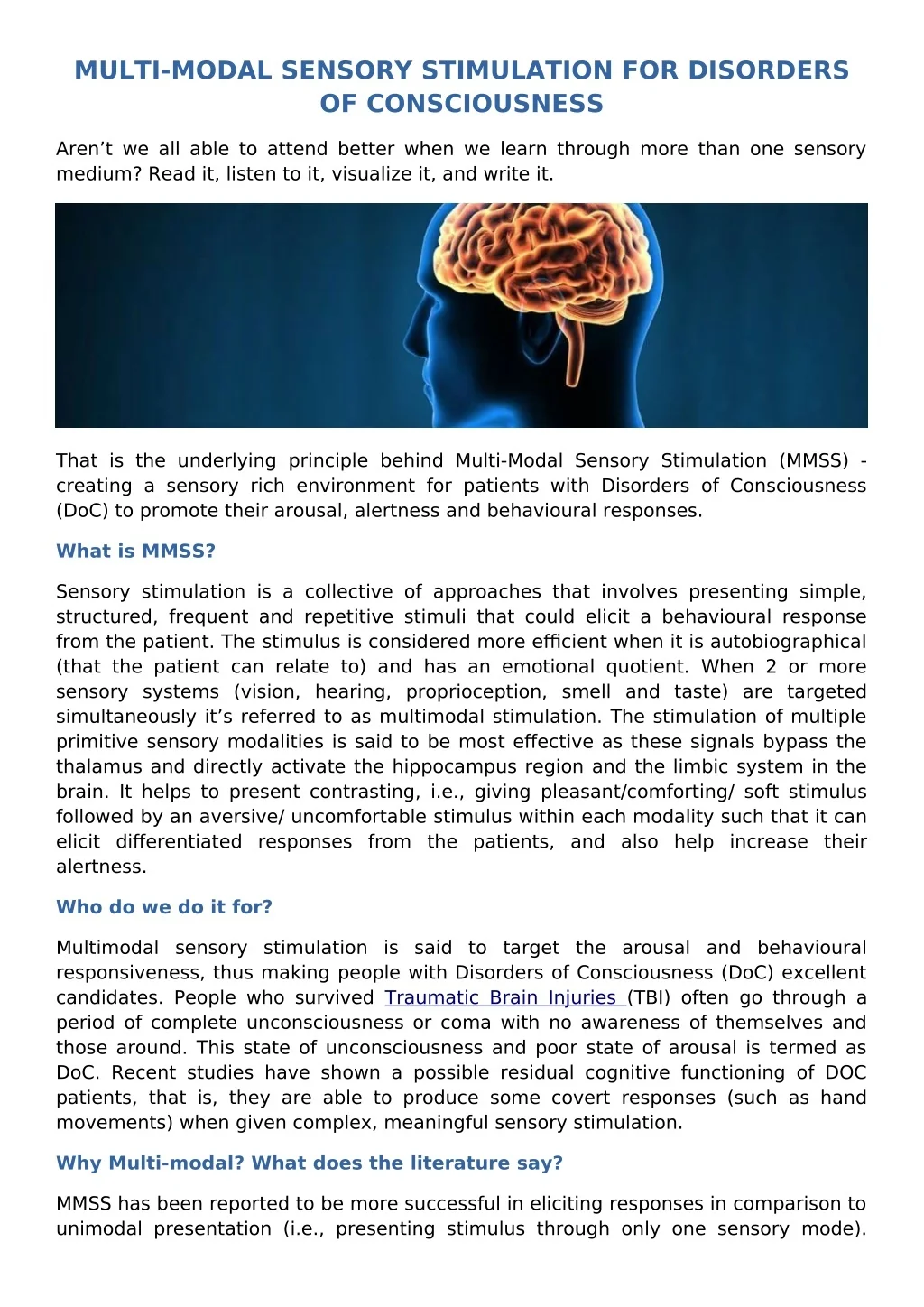 PPT - Multi-Modal Sensory Stimulation PowerPoint Presentation, free ...