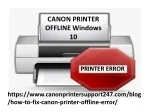 PPT - The Quick Way To Fix The HP Printer Issue After Updating The Windows 10 PowerPoint ...