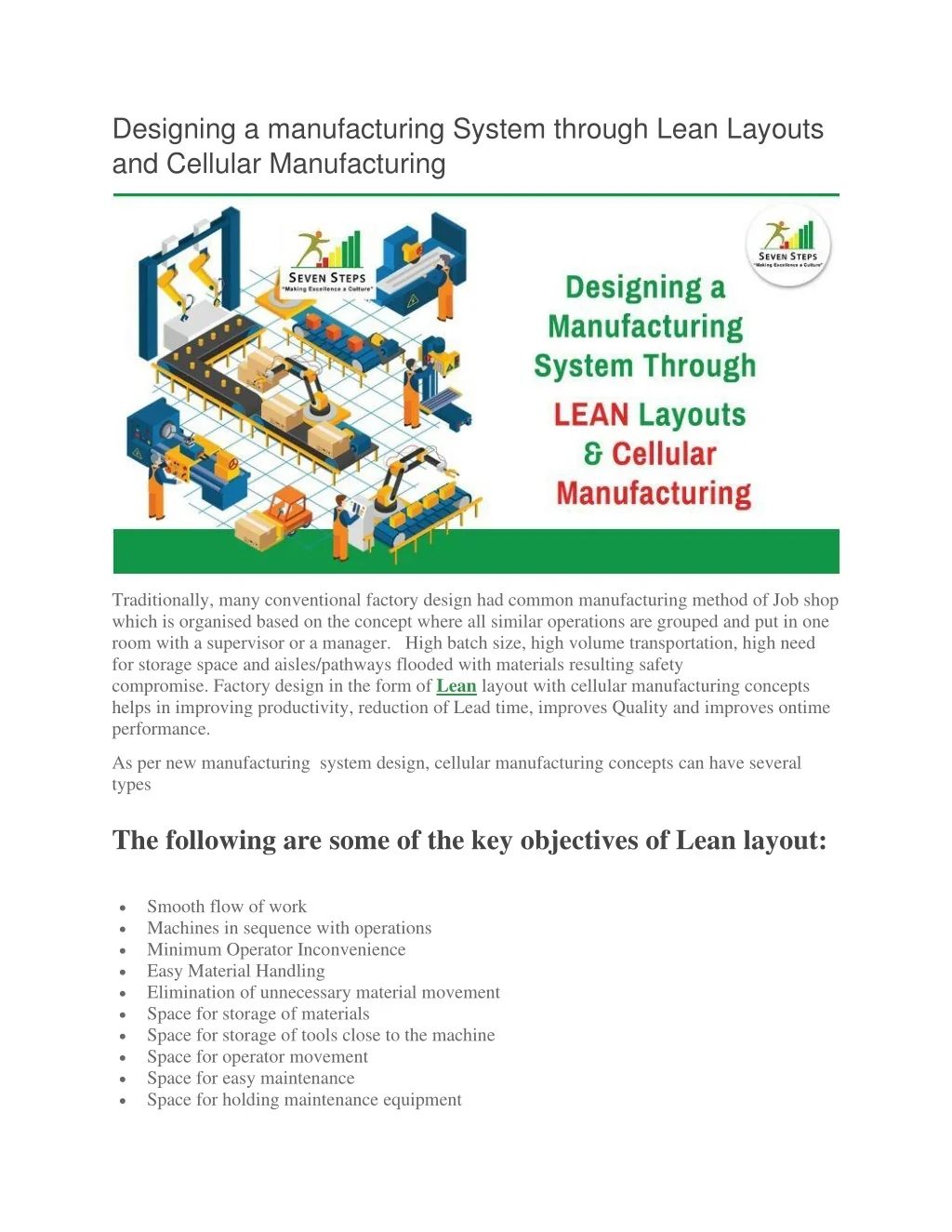 PPT - Designing a manufacturing System through Lean Layouts and ...
