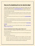 PPT - Garmin GPS Stopped Working -Fix 1-8057912114 Garmin GPS Update ...