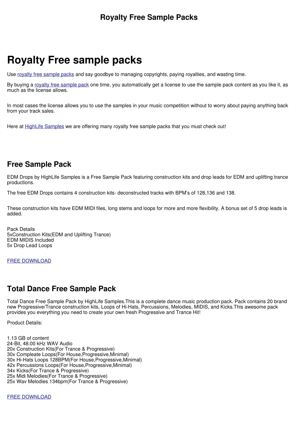 PPT - Royalty Free Sample Packs PowerPoint Presentation, free download ...