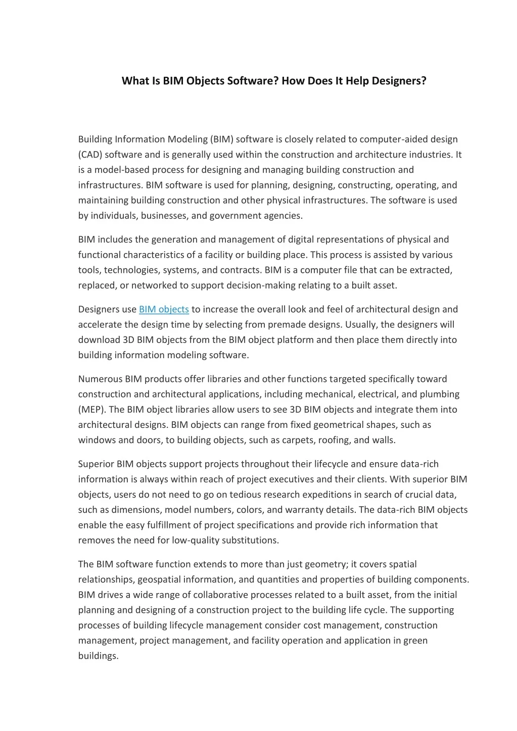 PPT - What Is A BIM Objects Software? How Does It Help Designers ...