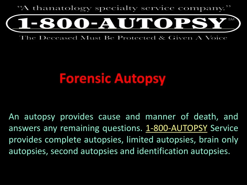 PPT - Forensic Autopsy PowerPoint Presentation, free download - ID:10188141