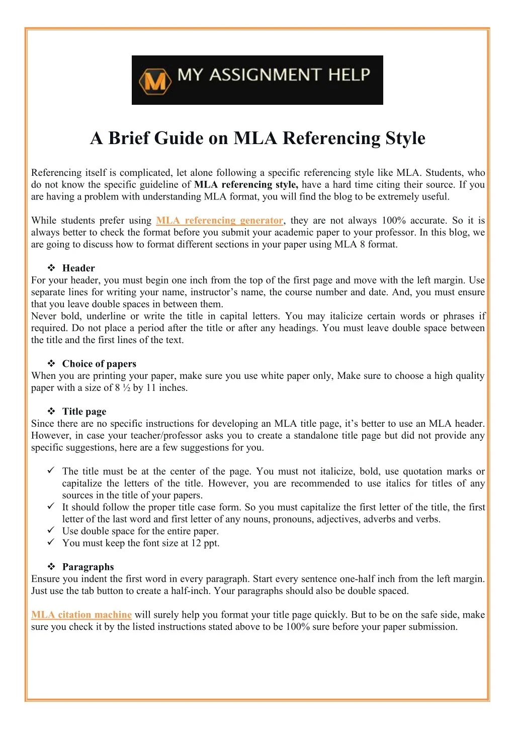 PPT - A Brief Guide on MLA Referencing Style PowerPoint Presentation ...