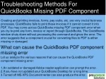 PPT - QuickBooks Missing PDF Component Windows 11 PowerPoint ...