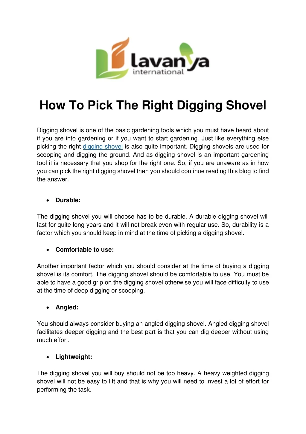 PPT - How To Pick The Right Digging Shovel PowerPoint Presentation ...