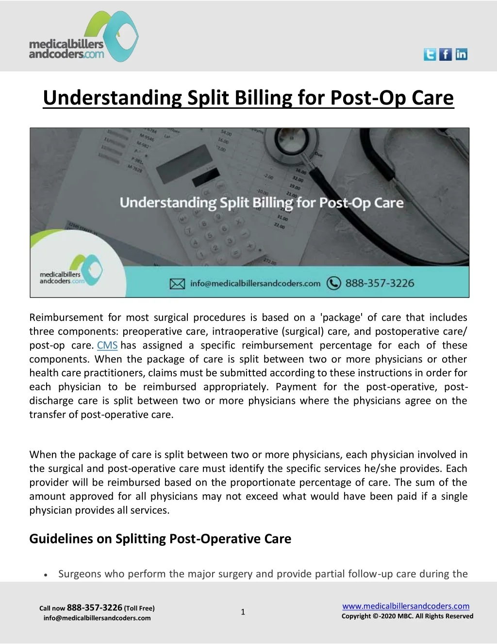 PPT - Understanding Split Billing for Post-Op Care PowerPoint ...