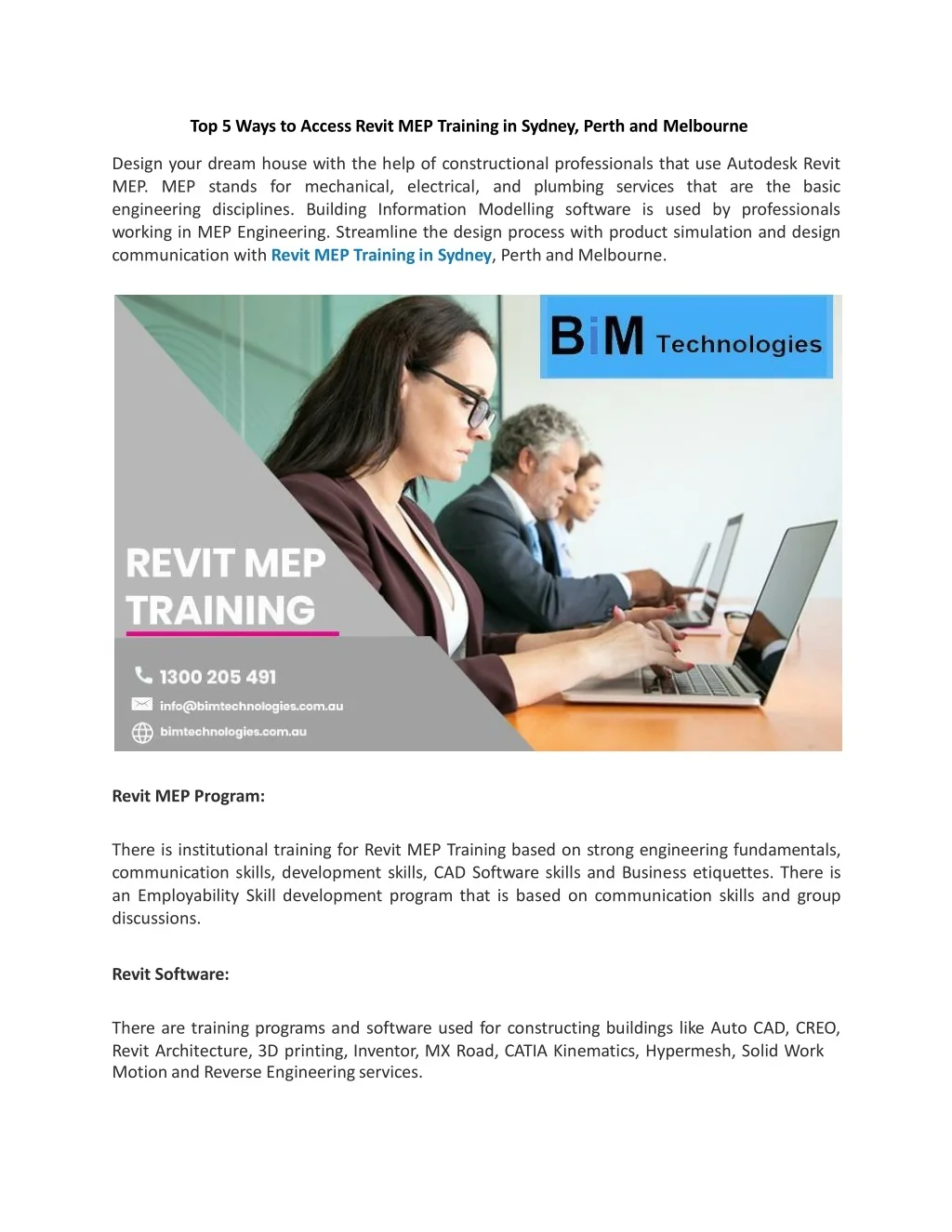 PPT - Top 5 Ways to Access Revit MEP Training in Sydney, Perth and Melbourne PowerPoint ...