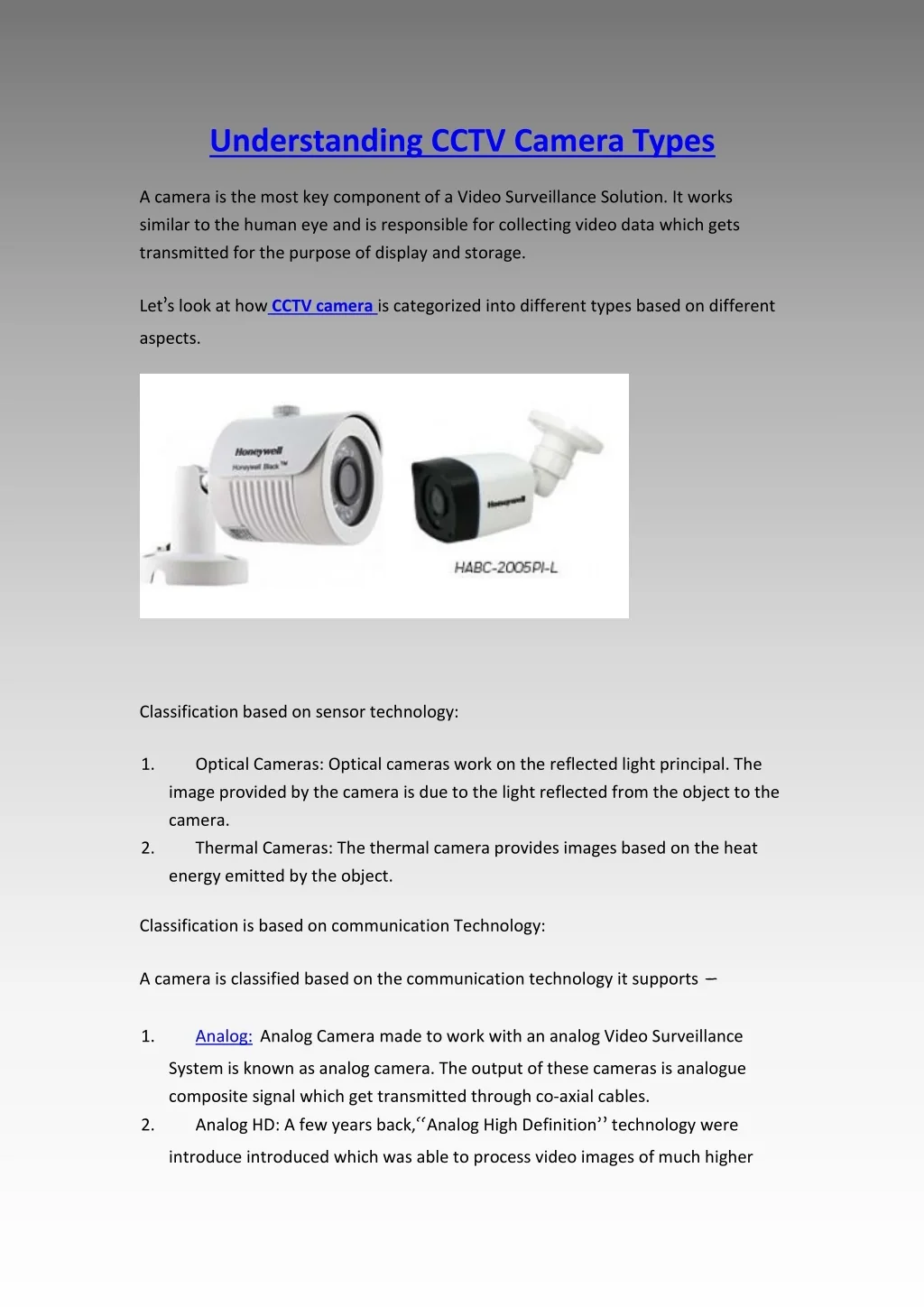 PPT - Types of CCTV Cameras - Evargro PowerPoint Presentation, free ...