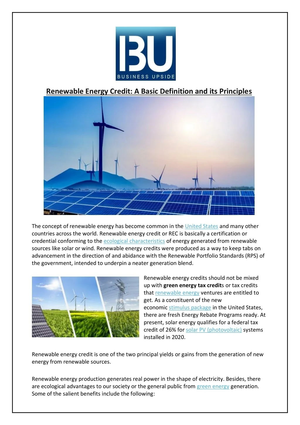 PPT - Renewable Energy Credit: A Basic Definition and its Principles ...