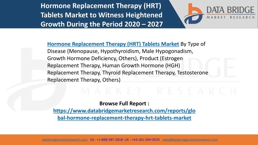PPT - Hormone Replacement Therapy (HRT) Tablets Market PowerPoint ...