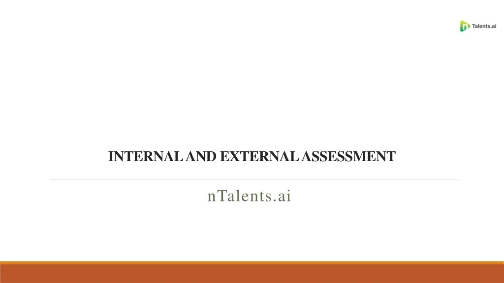 PPT - Internal and External Assessment for Employment PowerPoint ...