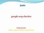 PPT - Serp Ranking Checker PowerPoint Presentation, free download - ID ...