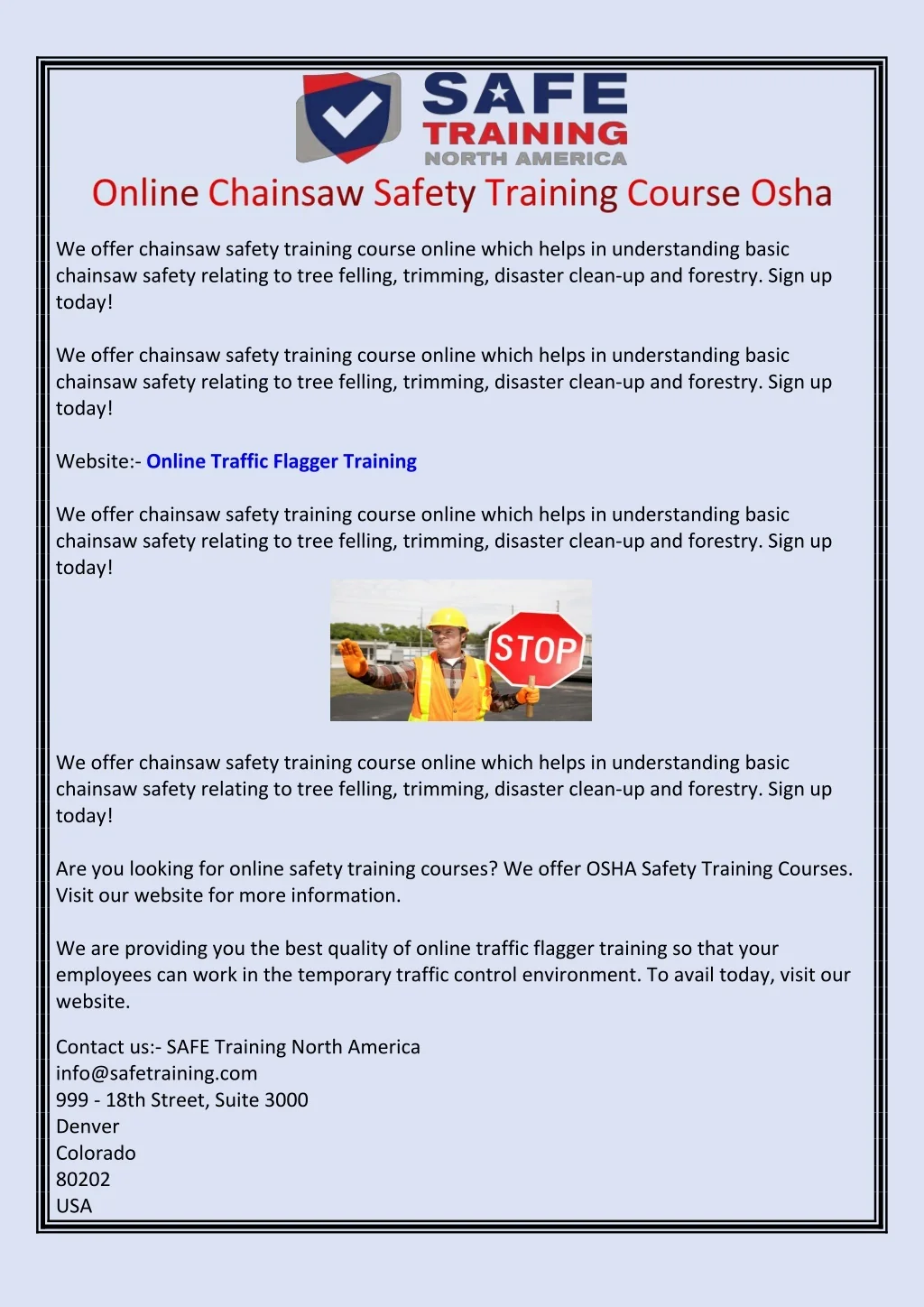 PPT - Online Chainsaw Safety Training Course Osha PowerPoint ...