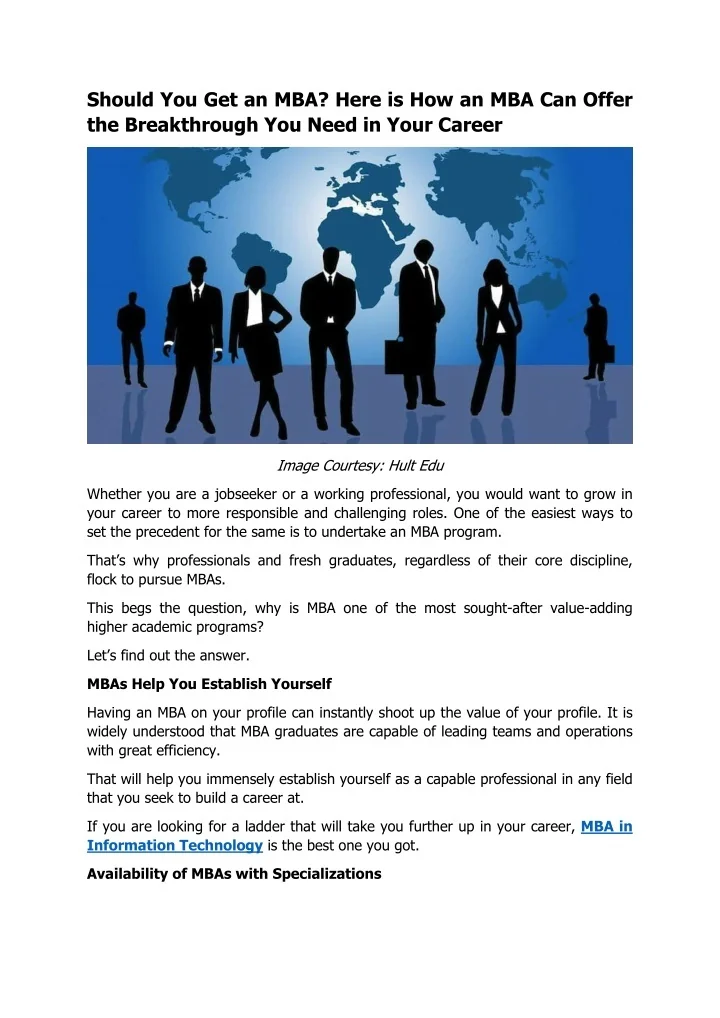 PPT - How an MBA Can Offer the Breakthrough You Need in Your Career ...