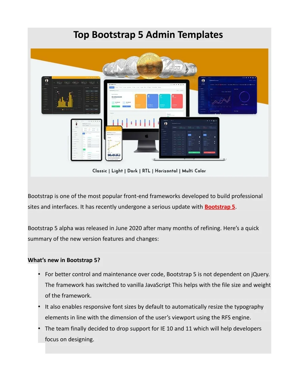 PPT - Top Bootstrap 5 Admin Templates PowerPoint Presentation, free ...