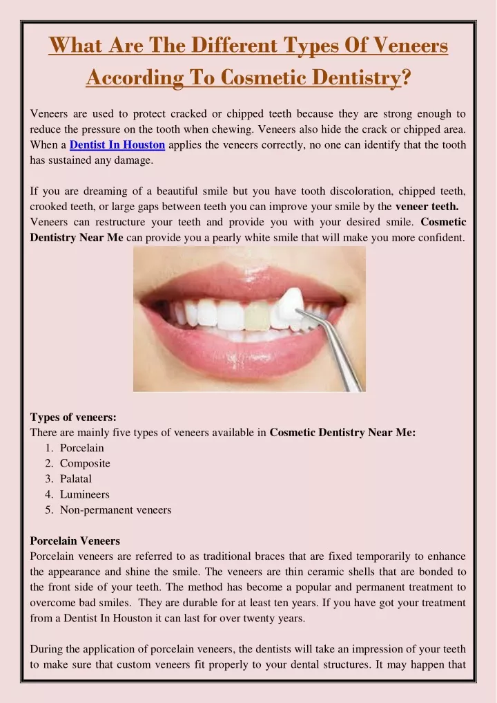 Ppt What Are The Different Types Of Veneers According To Cosmetic