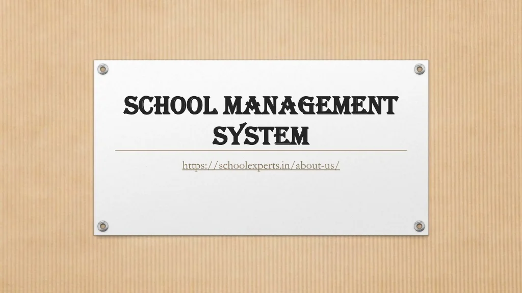 PPT - School Management System PowerPoint Presentation, free download ...