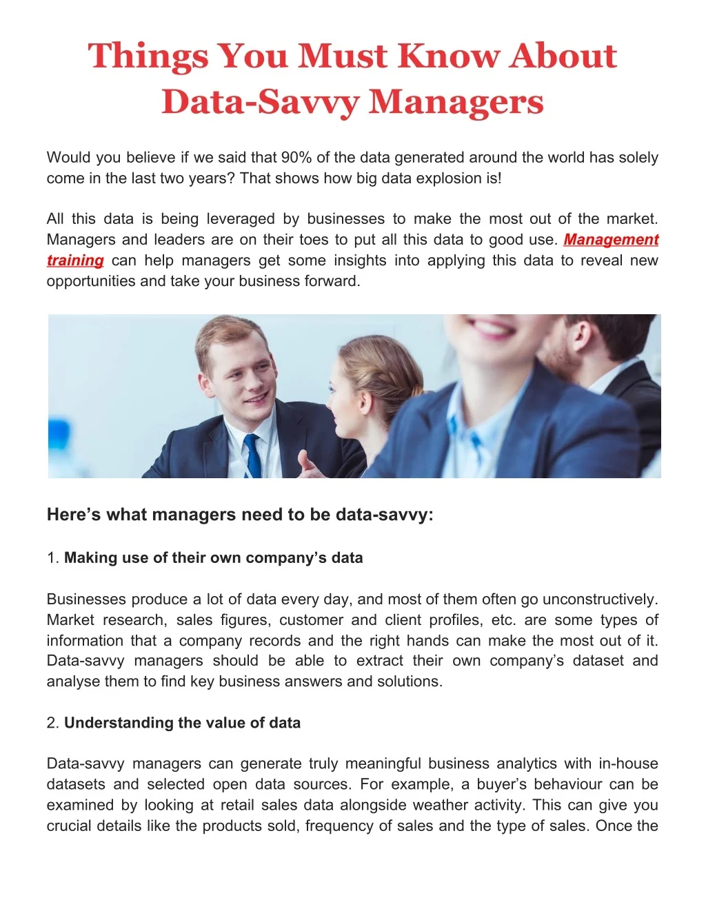 PPT - Things You Must Know About Data-Savvy Managers PowerPoint ...