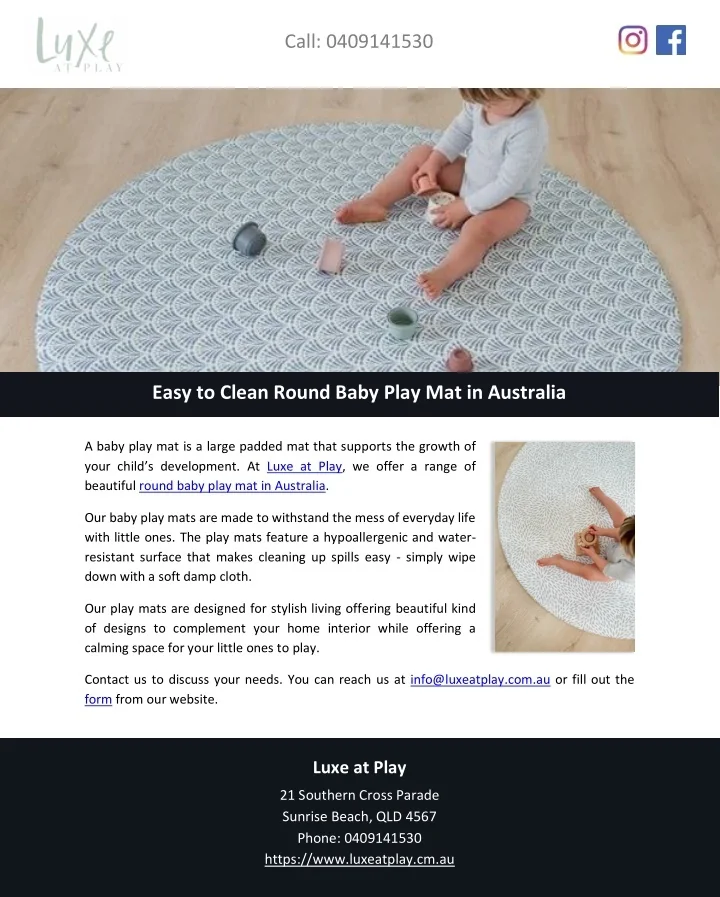 PPT - Easy to Clean Round Baby Play Mat in Australia PowerPoint ...