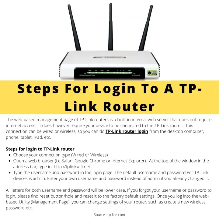 PPT - Steps For Login To A TP-Link Router PowerPoint Presentation, free ...
