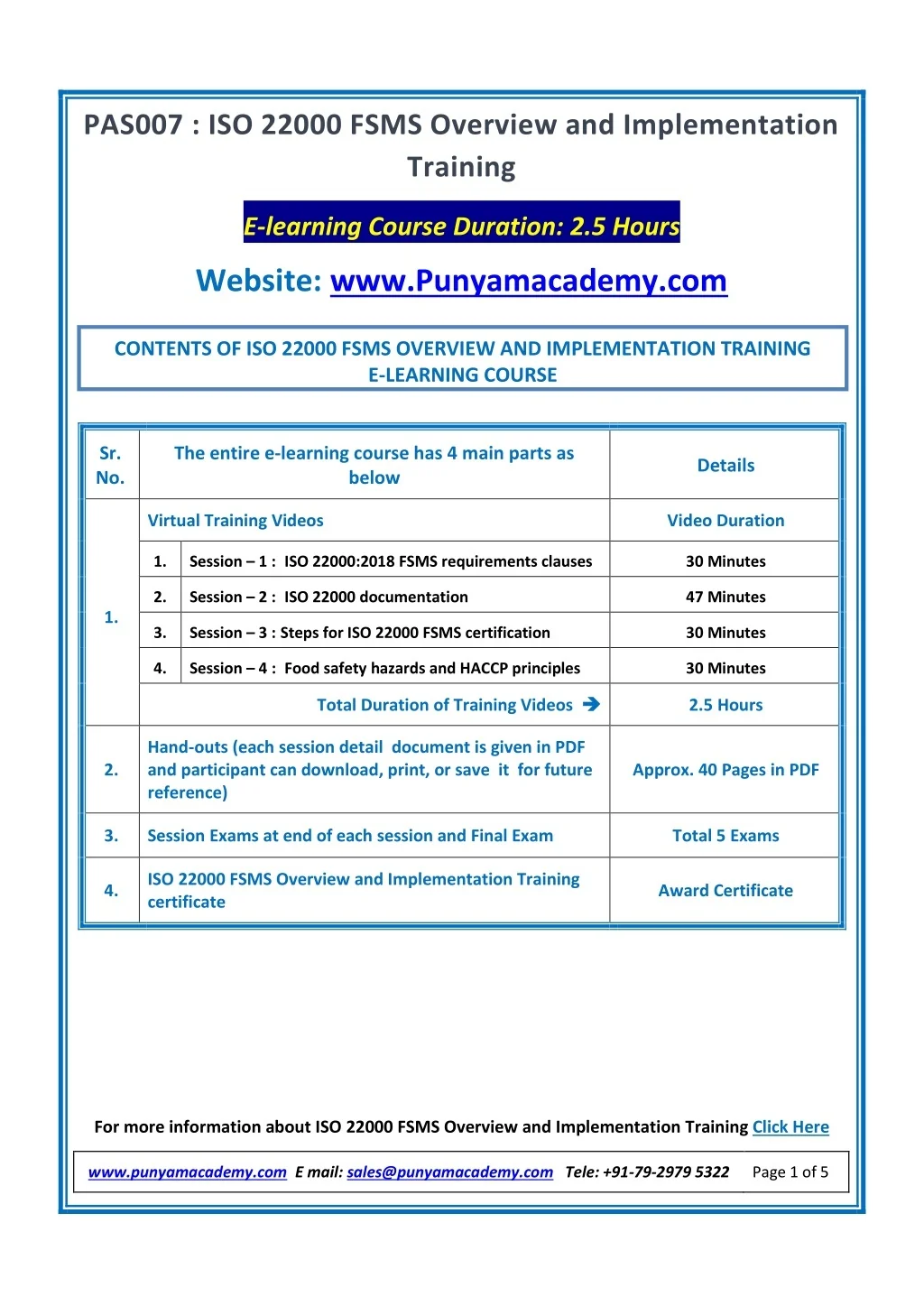 PPT - ISO 22000 FSMS Overview and Implementation Training PowerPoint ...