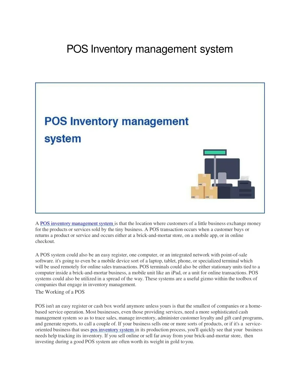 PPT - POS Inventory management system PowerPoint Presentation, free ...
