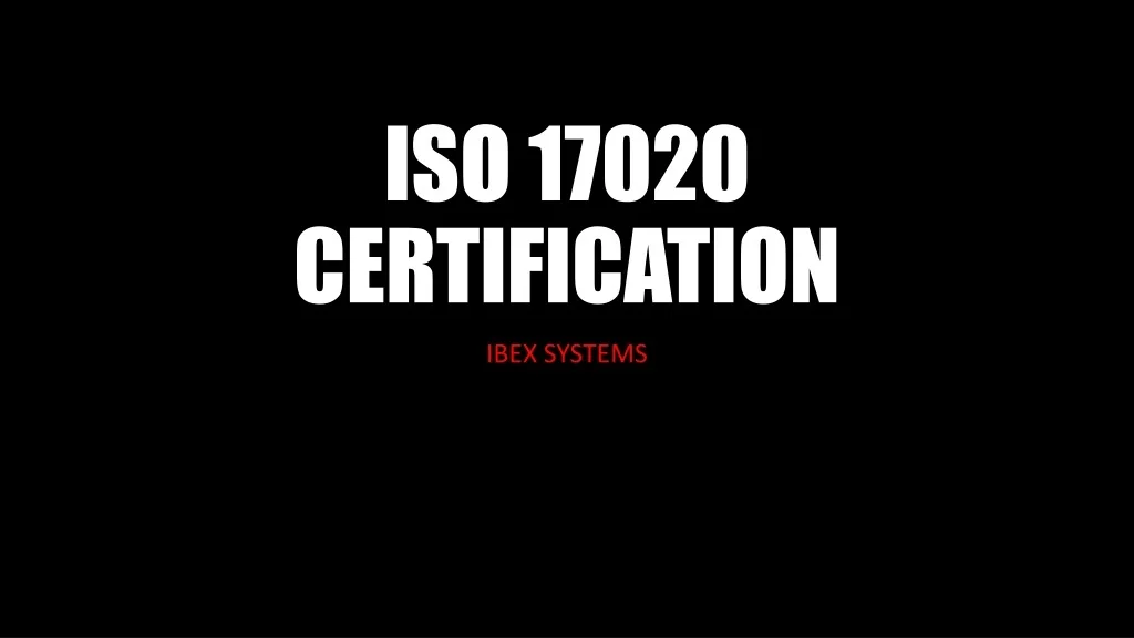 PPT - ISO 17020 Certification PowerPoint Presentation, free download ...