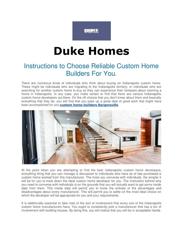 PPT - Duke Homes PowerPoint Presentation, free download - ID:10405652