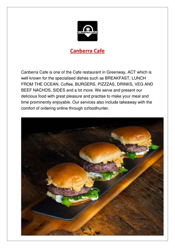 PPT - 5% off - canberra café Restaurant Greenway Takeaway, ACT ...