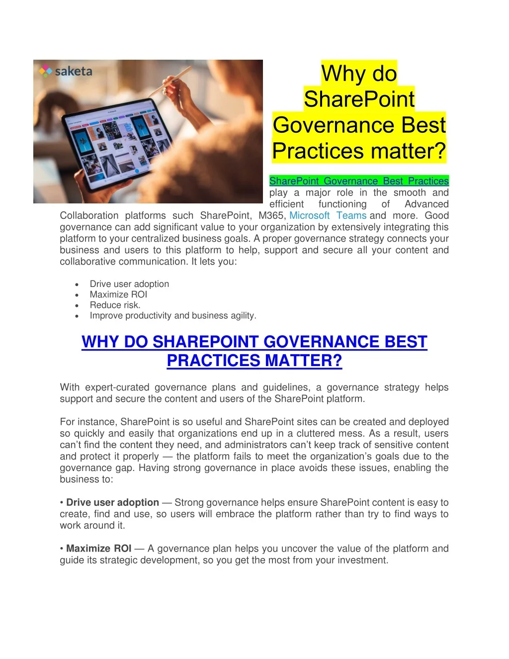 PPT - Why do SharePoint Governance Best Practices matter? PowerPoint Presentation - ID:10409774