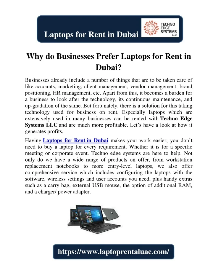 PPT - Why do Businesses Prefer Laptops for Rent in Dubai? PowerPoint ...