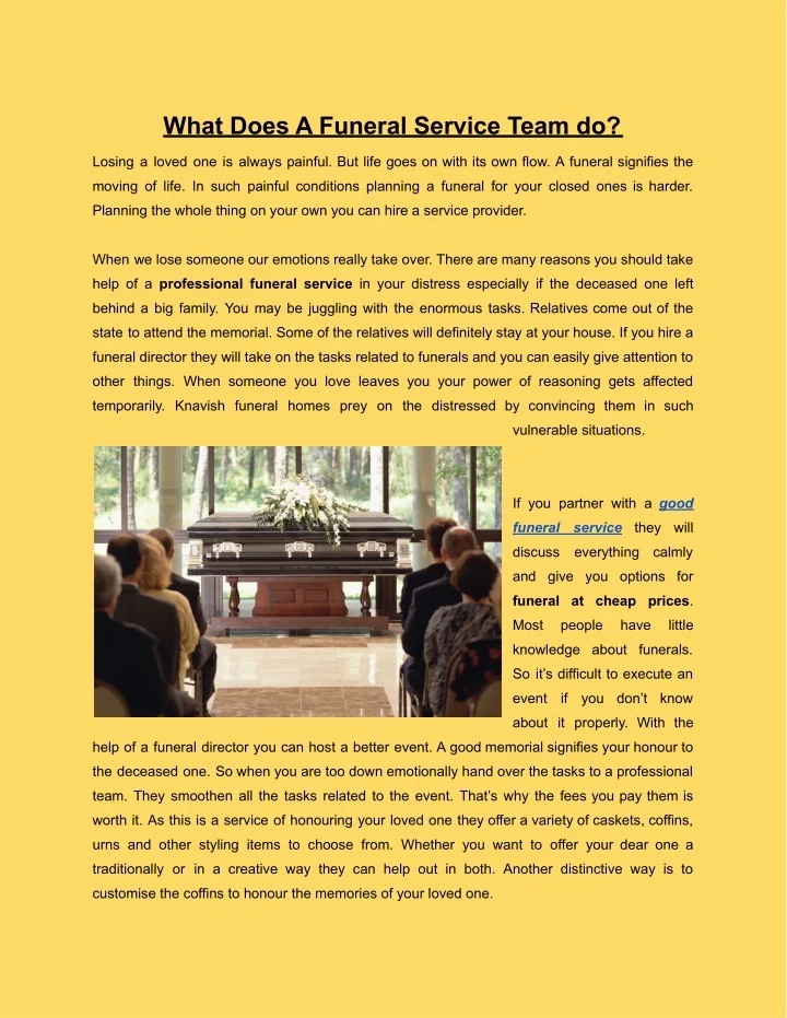 PPT - What Does A Funeral Service Team do PowerPoint Presentation, free ...