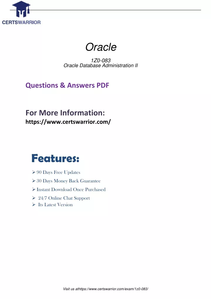 Ppt 1z0 083 Fundamentals For Exam Preparation Material Powerpoint