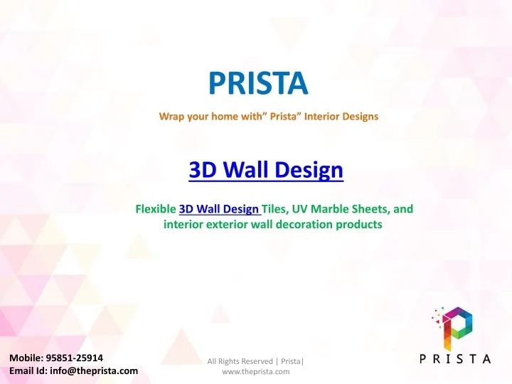 PPT - Prista 3D Wall Design Installation in Tamilnadu PowerPoint ...