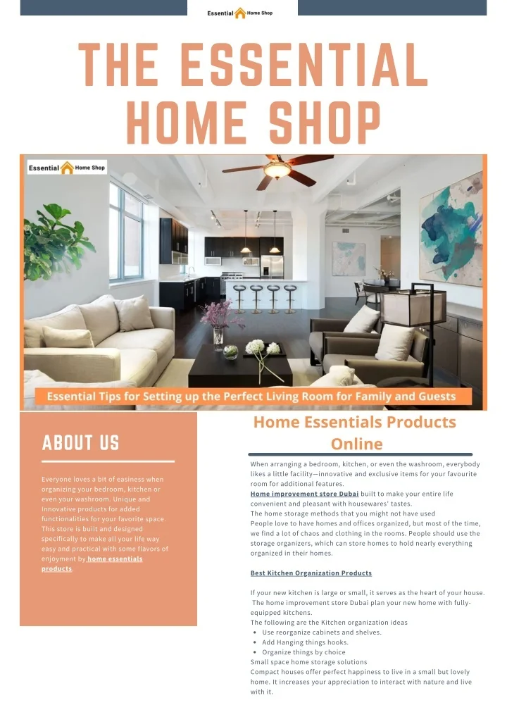 PPT - Home Essentials Online Shopping - Essential Home Shop PowerPoint ...