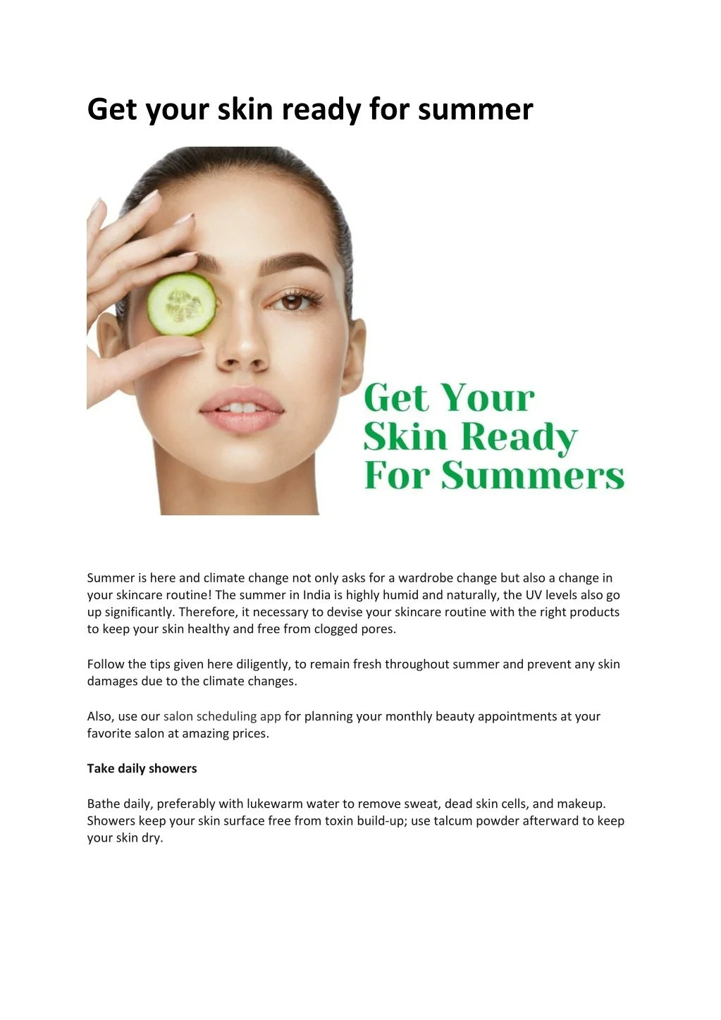 PPT - Get your skin ready for summer with these amazing tips PowerPoint ...