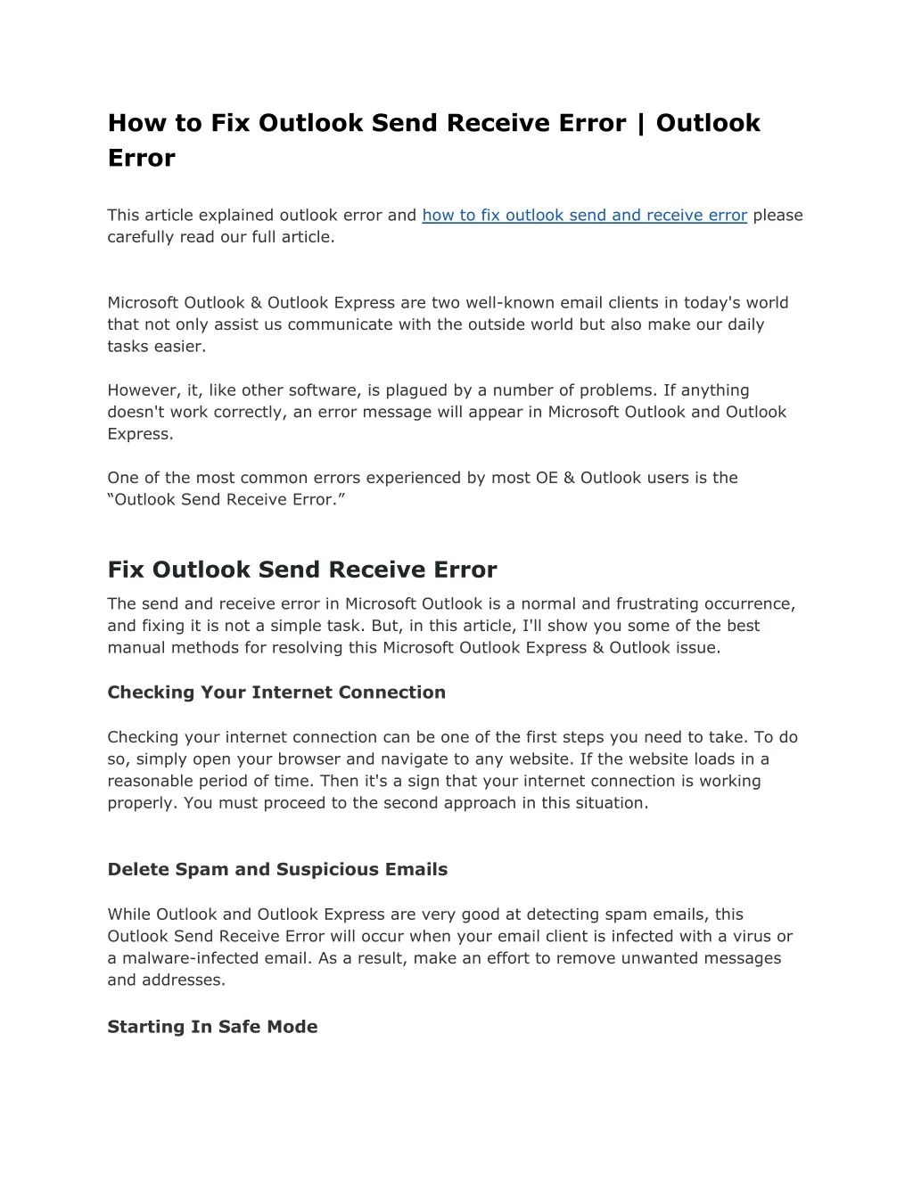 PPT - How to Fix Outlook Send Receive Error | Outlook Error PowerPoint ...